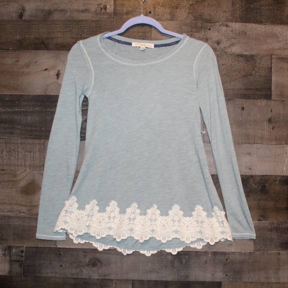 Rewind | Tops | Rewind Long Sleeved Top With Lace Trim | Poshmark